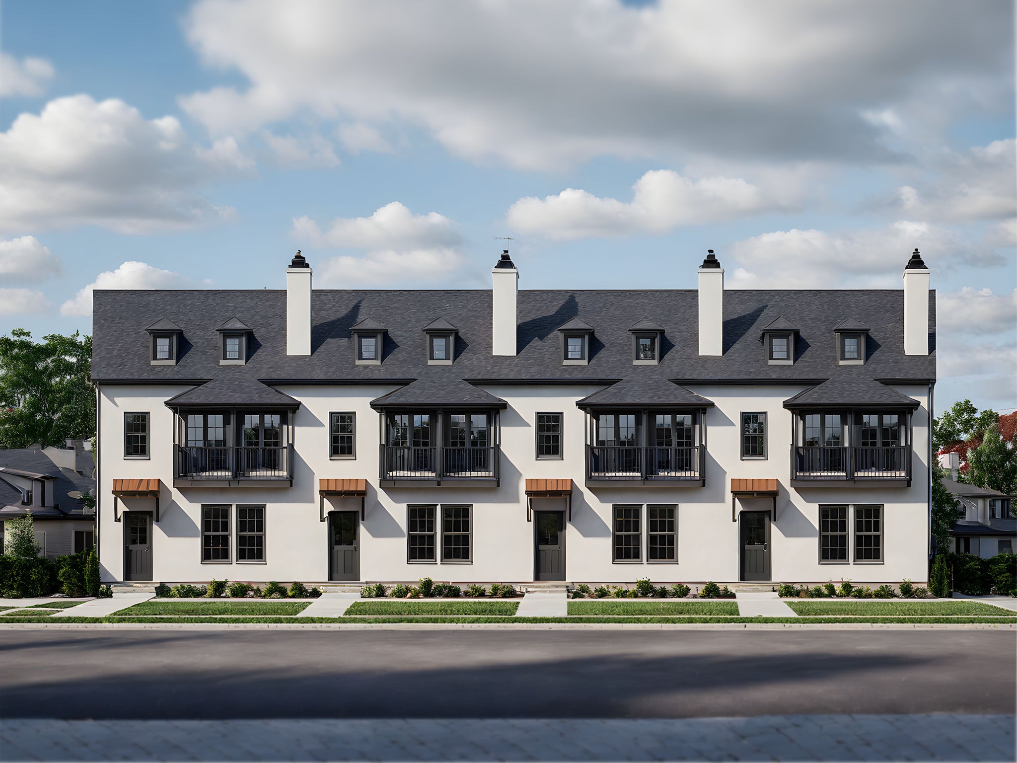 Talbot Townhouse Quad - Geoffrey Mouen Architect - Liberty House Plans