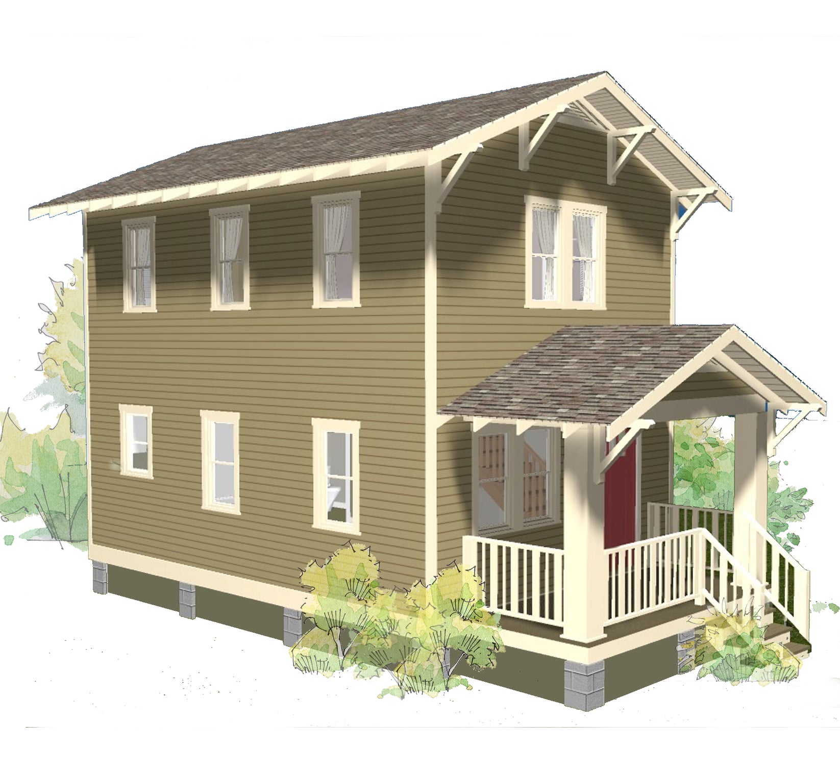 Compact Cottage - Historic Shed - Liberty House Plans